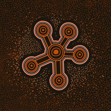 Aboriginal art background - Honey Ant Symbol - Download Graphics & Vectors