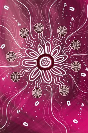 Pink aboriginal style of artwork - Download Graphics & Vectors