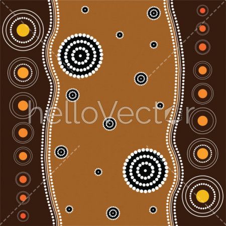 Aboriginal dot art background - Download Graphics & Vectors