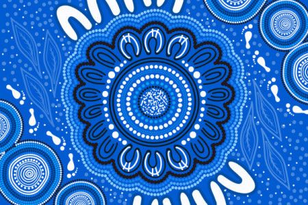 Blue aboriginal art - Download Graphics & Vectors