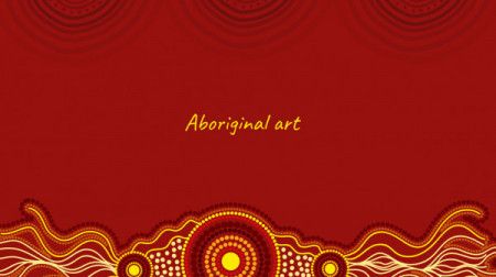 Red aboriginal artwork banner - Download Graphics & Vectors