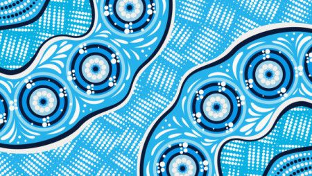 Blue Aboriginal Dot Design - Ready to print - Download Graphics & Vectors