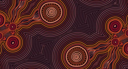 Aboriginal dot design background - Download Graphics & Vectors