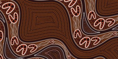 Aboriginal style of art background - Download Graphics & Vectors