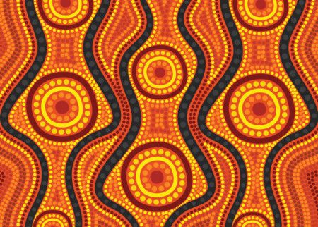 Aboriginal dot design background - Download Graphics & Vectors