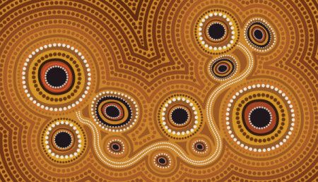 Aboriginal dot connection vector artwork - Download Graphics & Vectors