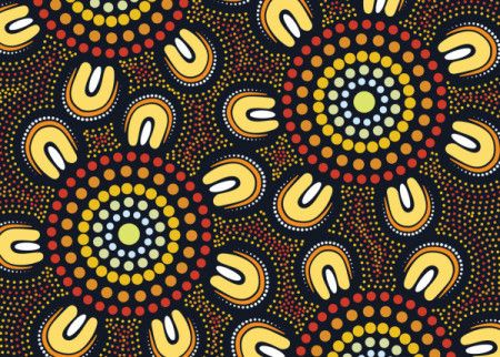 Aboriginal dot design background - Download Graphics & Vectors