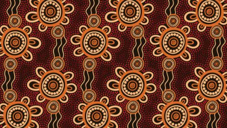 Aboriginal dot design background - Download Graphics & Vectors