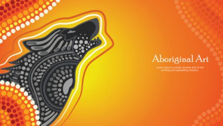 Wolf aboriginal art - Vector - Download Graphics & Vectors