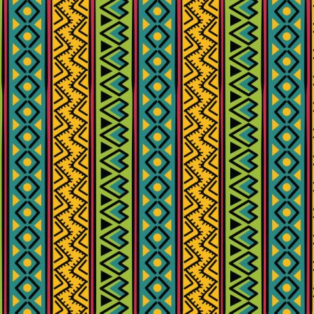 Tribal Seamless Pattern Background- Vector - Download Graphics & Vectors