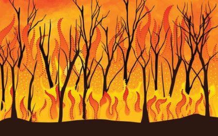 Aboriginal dot art poster design with starfish - Download Graphics ...